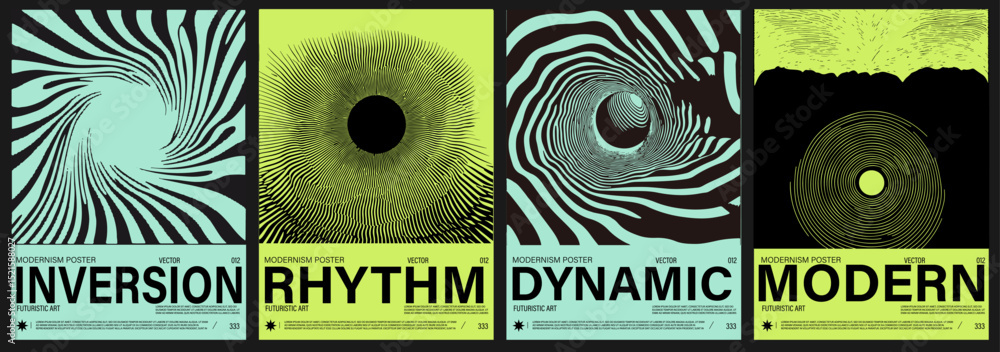 Vector posters in a modern Y2K pop art style, using neon palette with ...