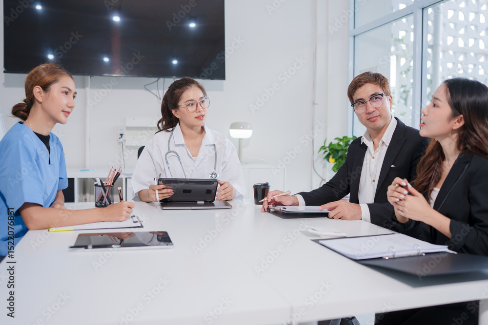 Group of doctors and business people meeting at the hospital Stock ...