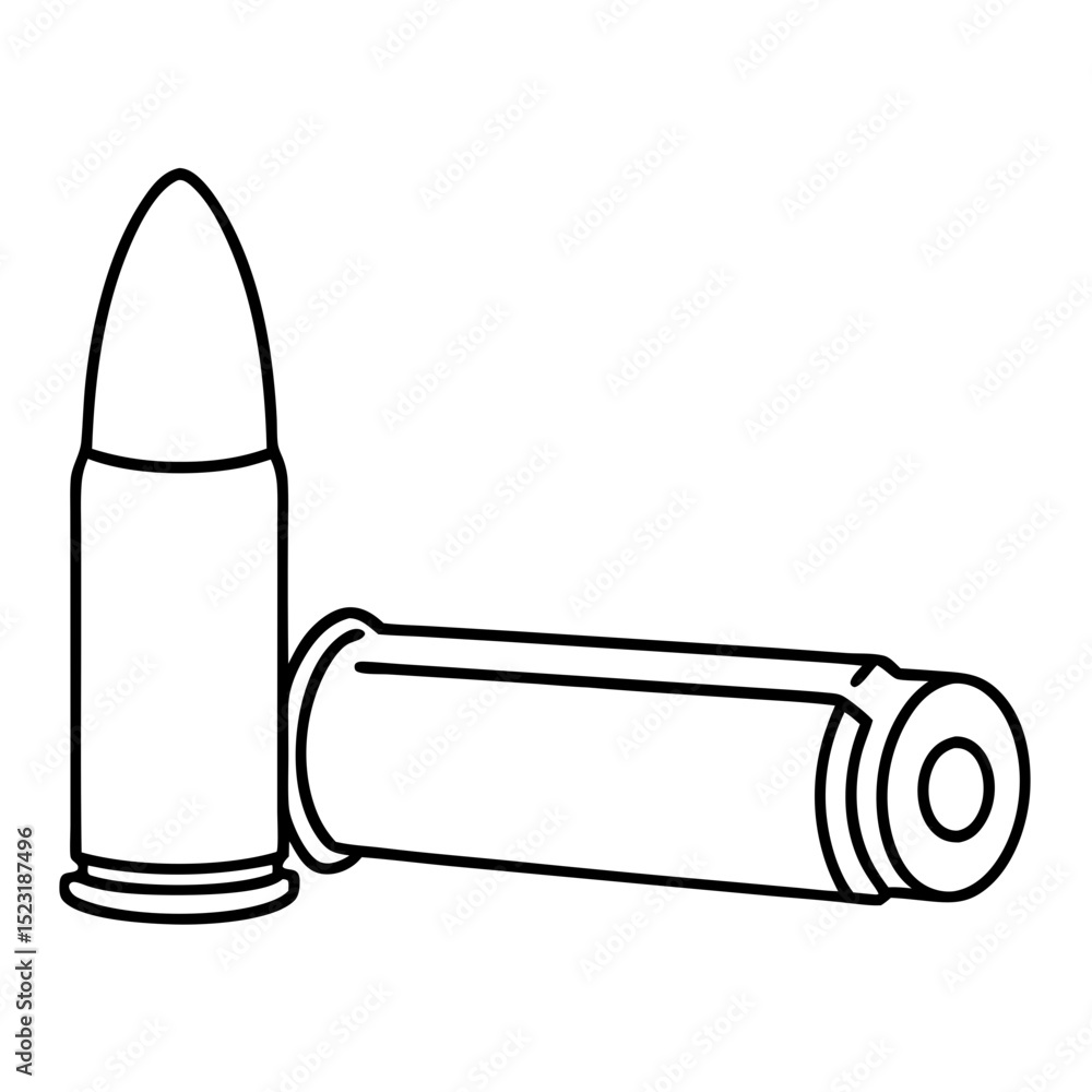 Bullet cartridge casing and bullet for firearms. Ammunition includes ...