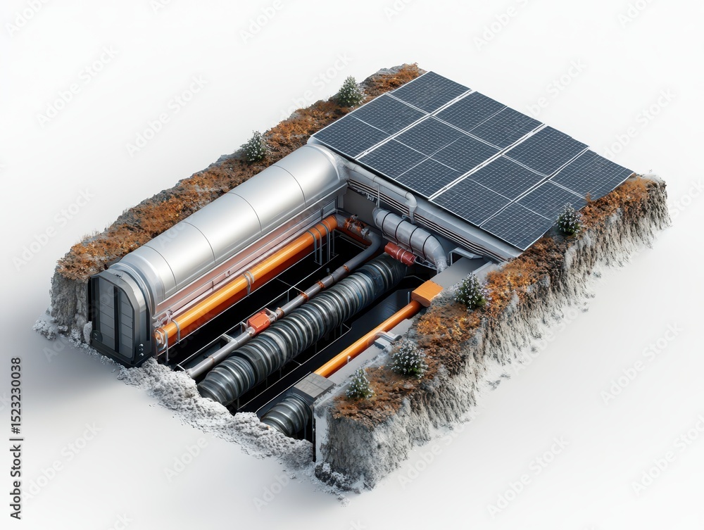 Technical schematic of a sustainable snowmelt system for mountain roads ...
