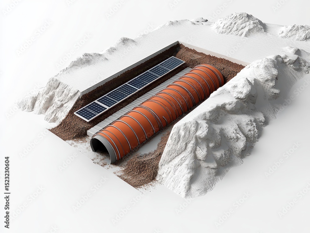Technical schematic of a sustainable snowmelt system for mountain roads ...