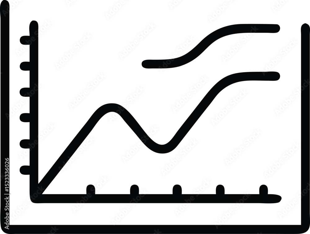 Sleek black silhouette of a detailed graph with transparent background ...