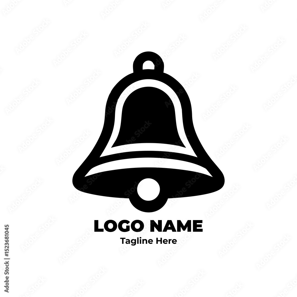 Elegant bell logo vector bell icon clean bell branding bell outline ...