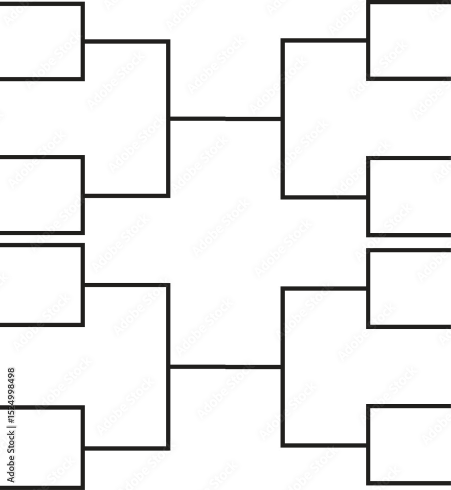 Blank Knockout Tournament Bracket Stock Vector | Adobe Stock