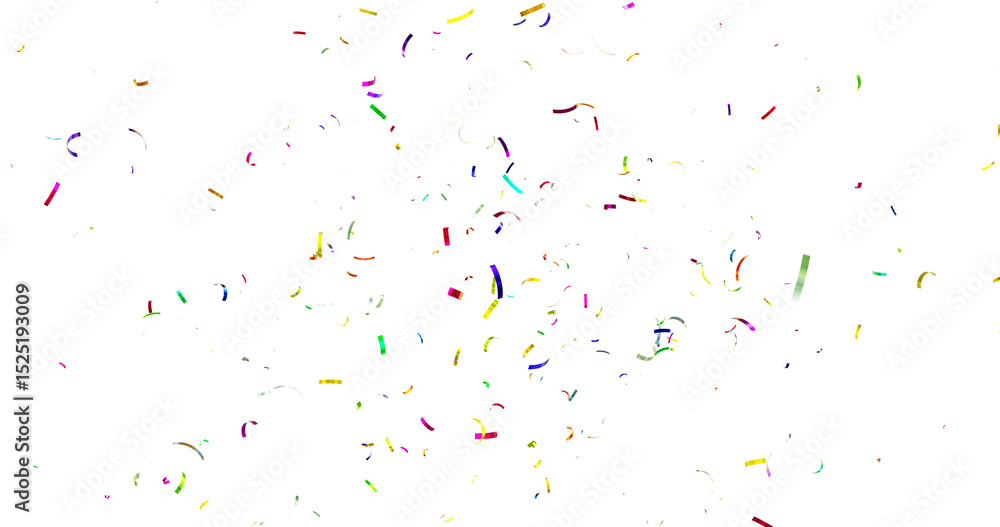 Colorful Confetti against a White Background Tranparent BG Confeti ...