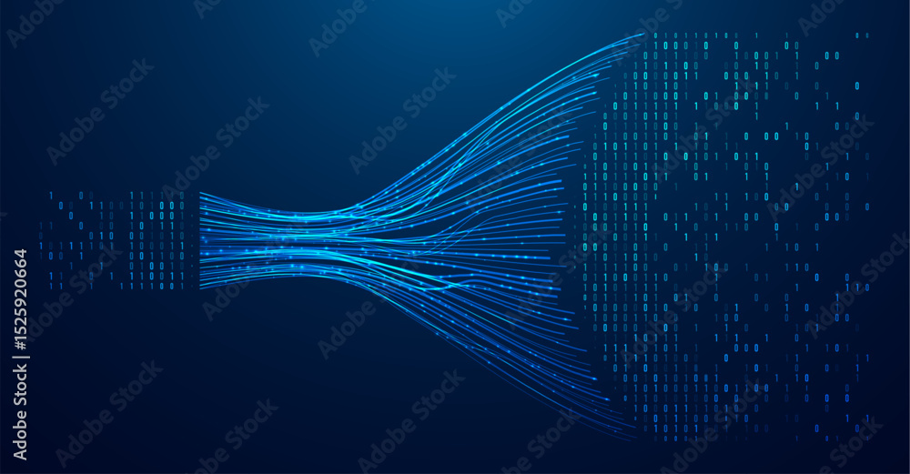 Abstract infographics visualization. Big data code representation ...