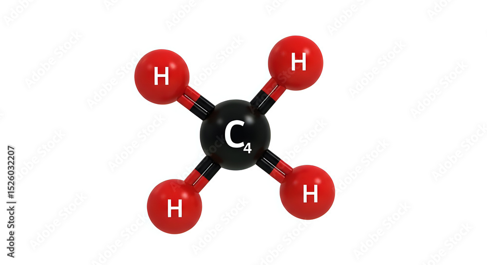 Understanding carbon tetrahydride molecule structure diagram chemical ...