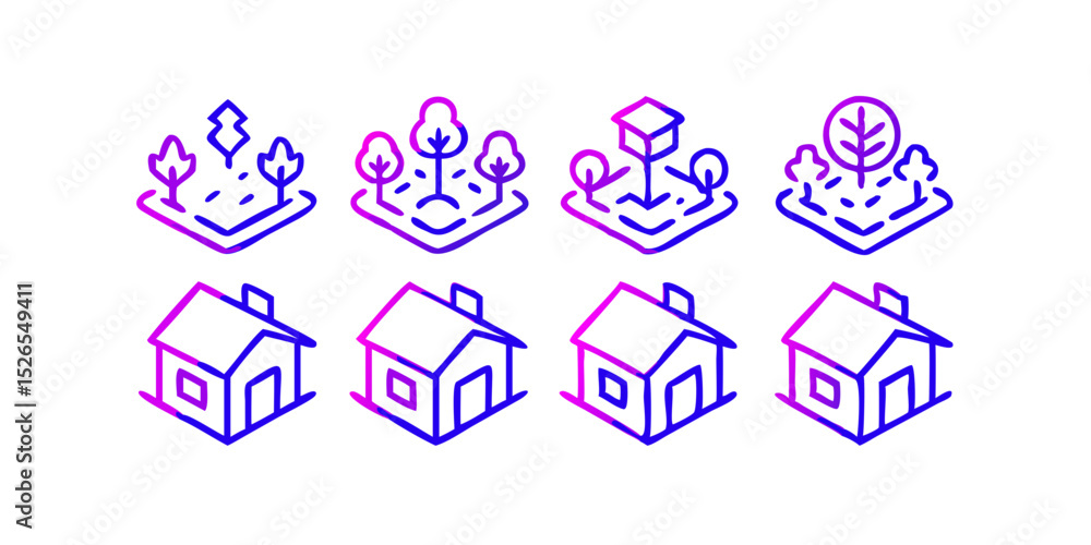 Isometric House and Landscape Designs Create Stunning Visuals with ...
