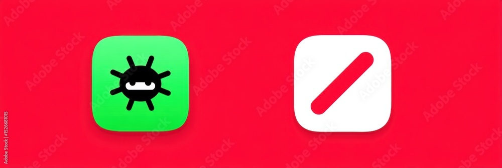 Fake App Store Download Screen Showing Virus Mark With an Empty Left ...