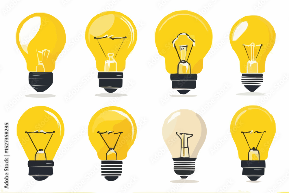 Collection of Yellow Light Bulbs Various Styles and Designs for ...