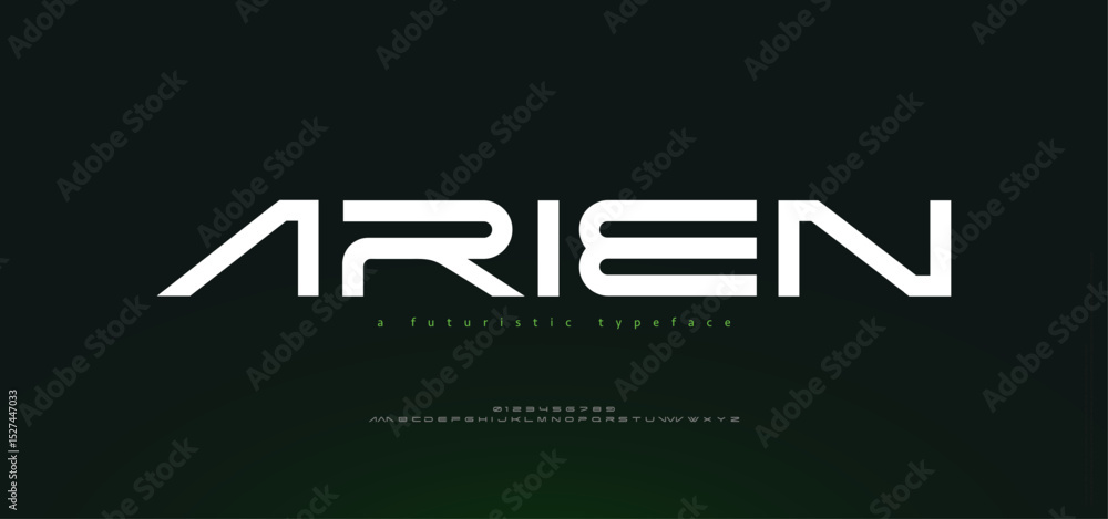 Abstract technology space font logo alphabet. techno and sport fonts ...