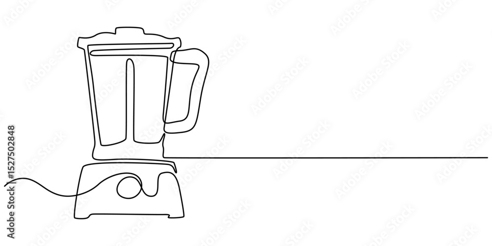 Continuous Line Drawing of Blender Icon. Hand Drawn Symbol Vector ...