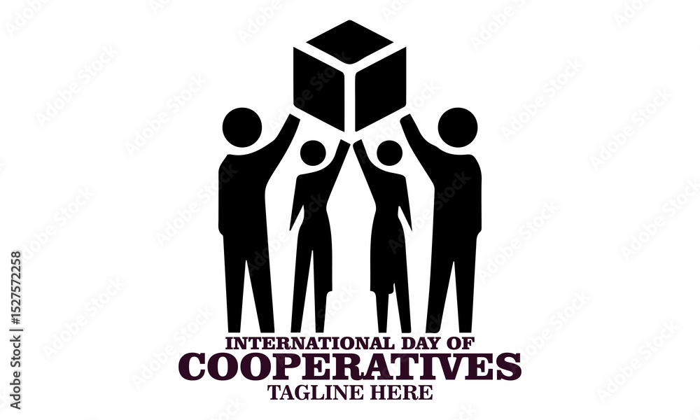 International day of cooperatives poster vector illustration and ...