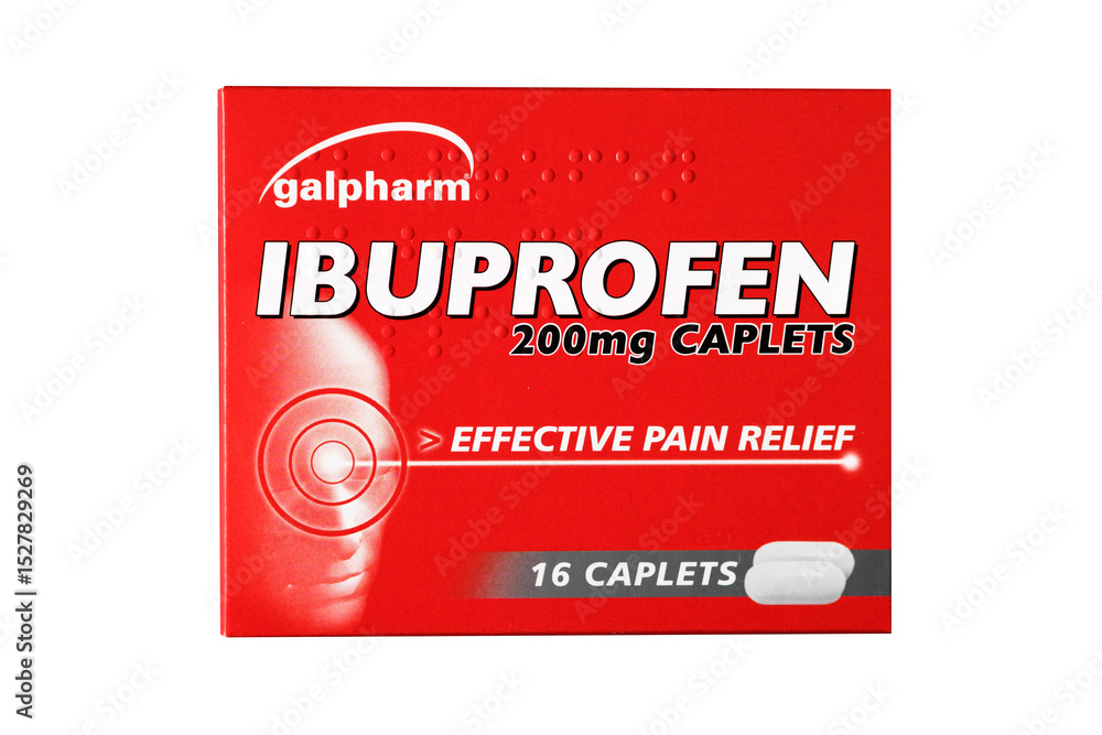 Packet Of Ibuprofen Capulets Or Tablets, Pain Refief and Anti ...