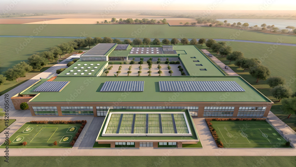 3D Net-Zero Smart School: Educational Campus with Geothermal, Solar ...