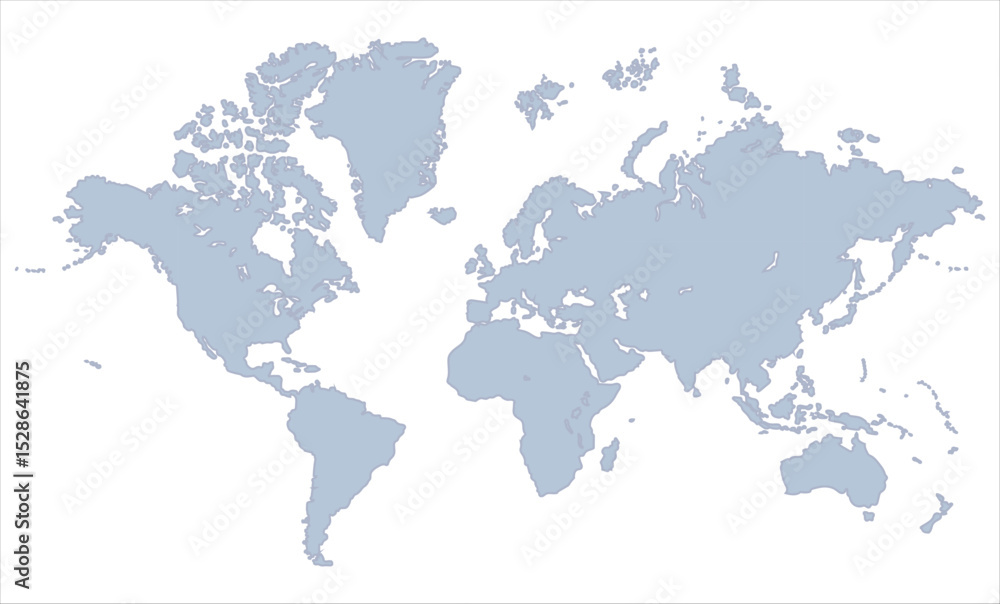 Stock-Vektorgrafik „World map accurate scale-08, world map vector image ...
