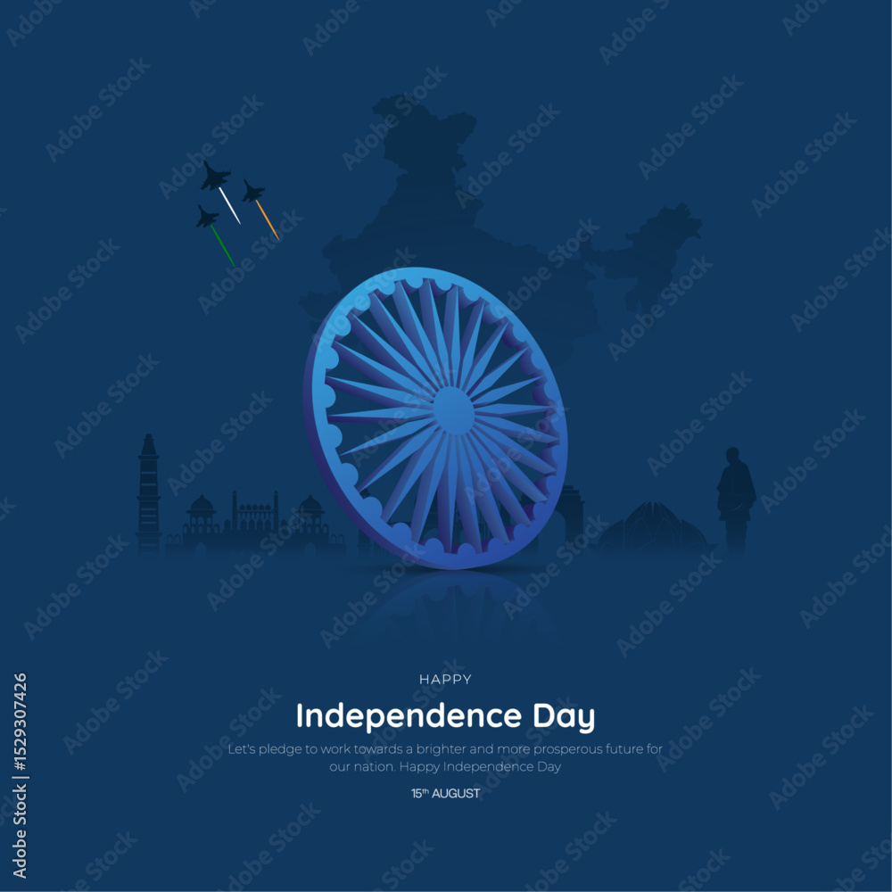 Happy Independence Day of India greeting card design with india Map ...