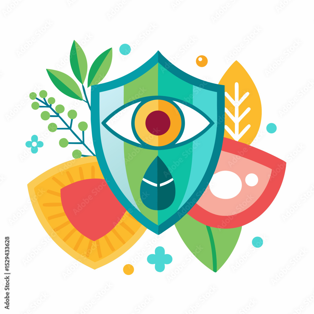 Eye Chart with Optical Tools Vision Test Vector Transparent Background ...