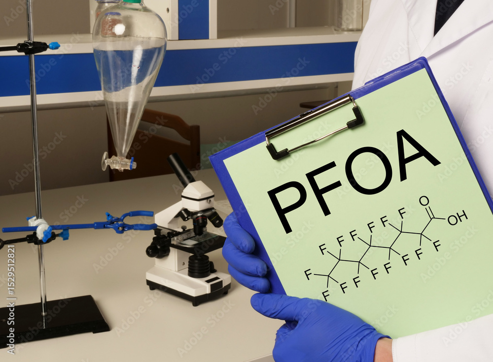 PFOA Perfluorooctanoic acid dangerous synthetic substances used in ...