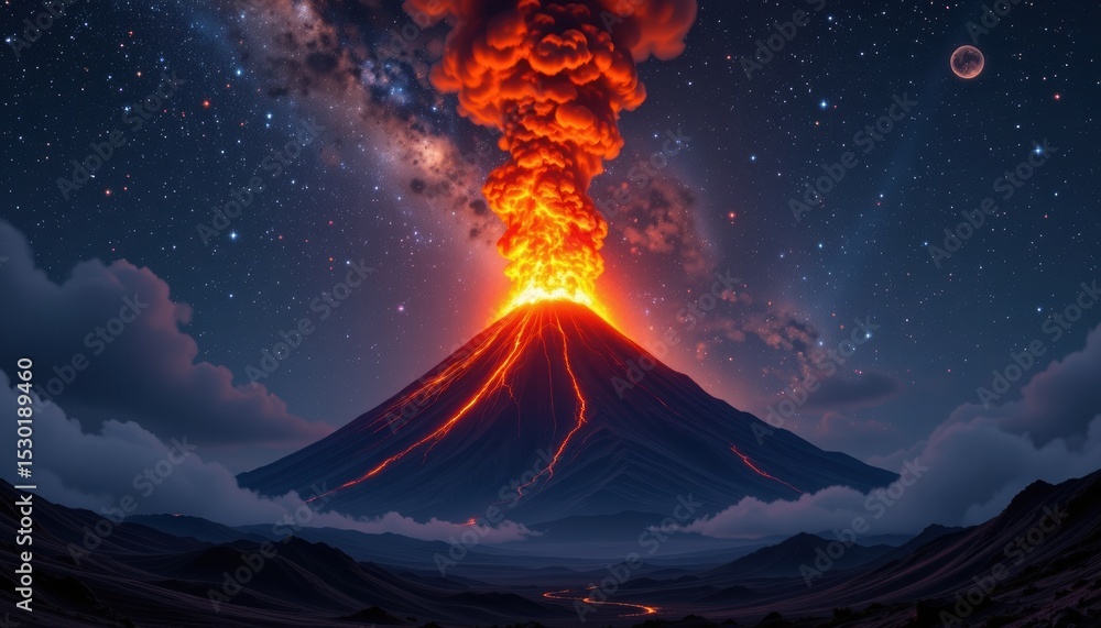 Foto de Stock ultra realistic 8k high resolution image of a volcano ...
