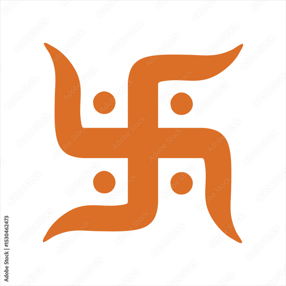 Swastik Hindu symbol Silhouette Icon Stock Vector | Adobe Stock