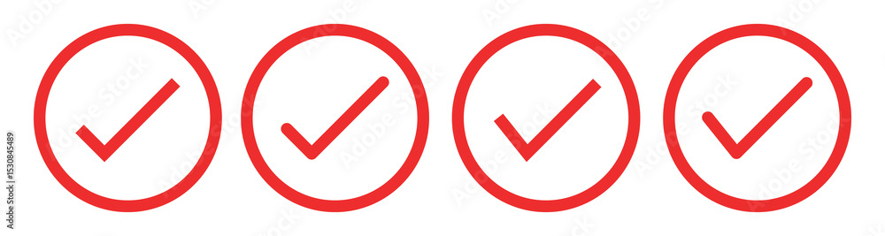 Vektor Check mark icon vector set. Tick box, checkbox symbol sign ...