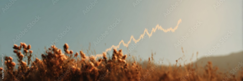 Digital stock market ticker with detailed line charts and global ...