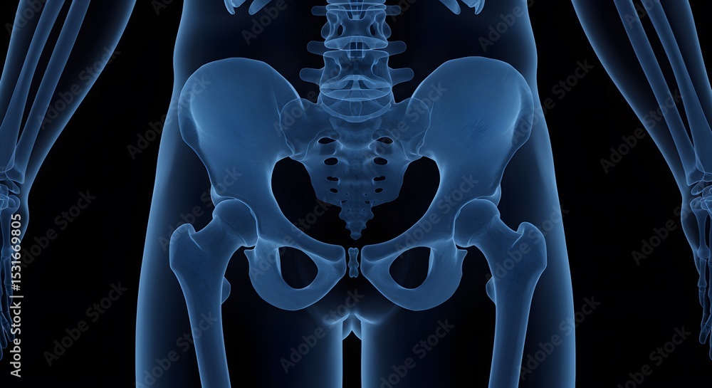 Human Pelvis Anatomy: A 3D Visualization of the Hip Bones and Sacrum ...