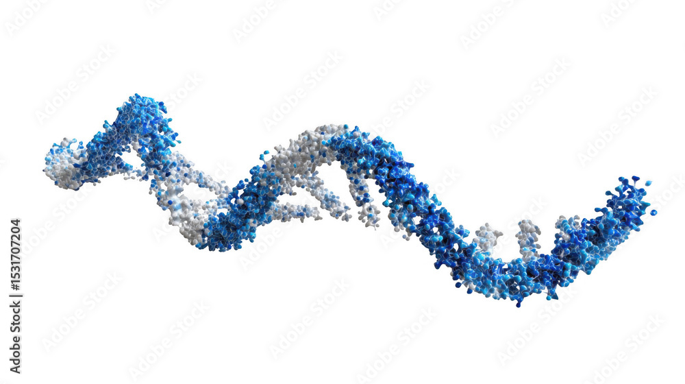 Stock-Illustration „Dna origami folding creates a wavy structure ...