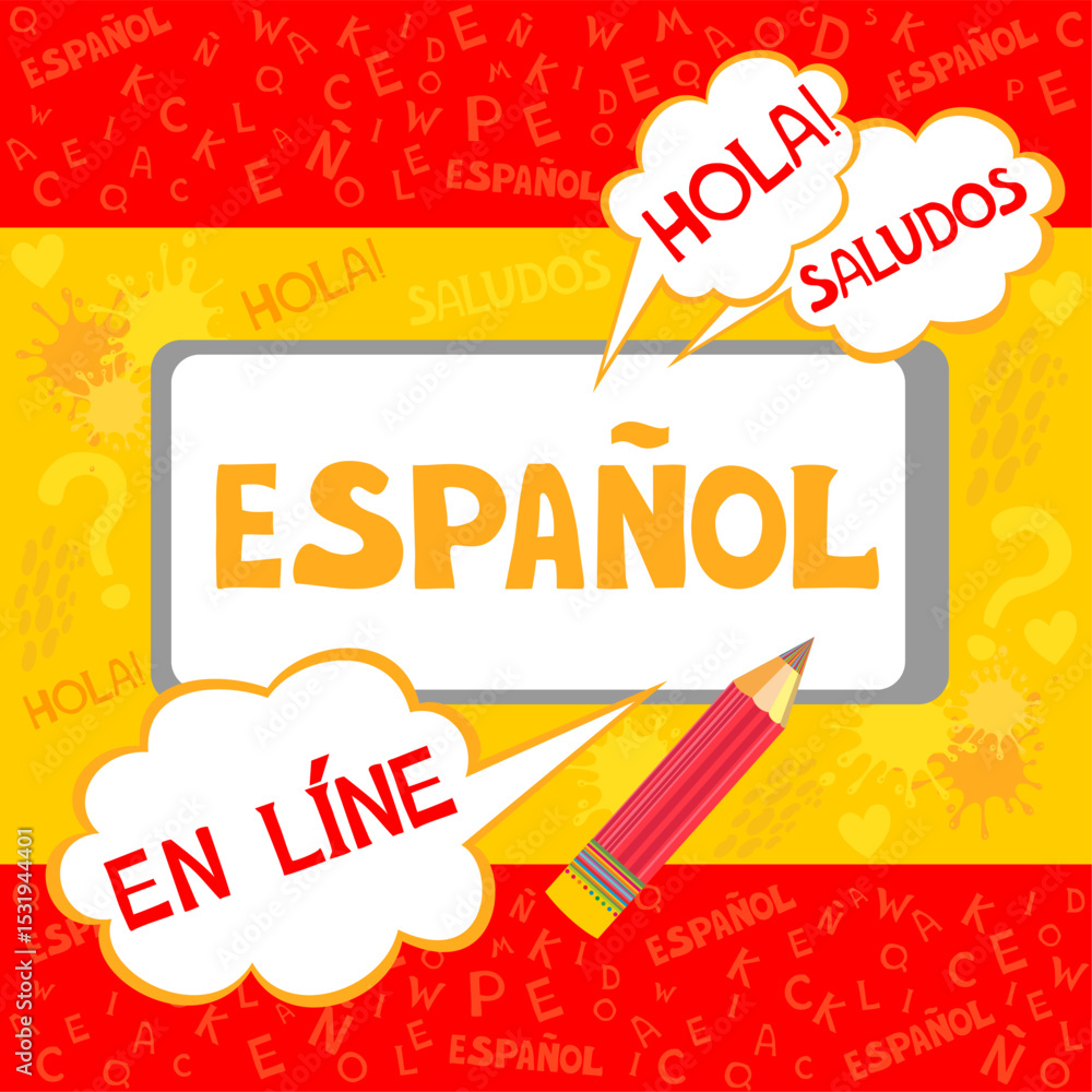 Espanol. Translation "Spanish". Сoncept of learning spanish language ...