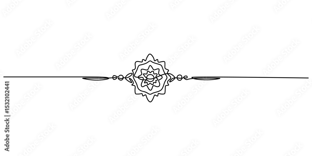 Vector de Stock Raksha Bandhan celebration continuous one line drawing ...