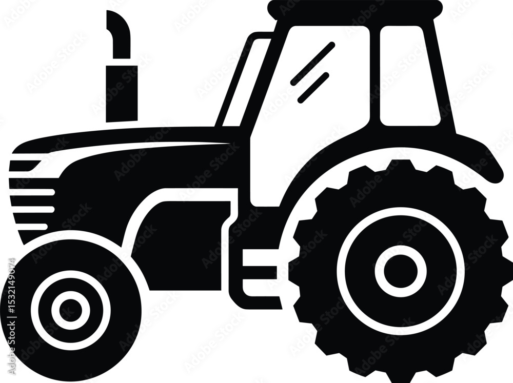 Стоковое векторное изображение «Tractor eps, Tractor Silhouette ...