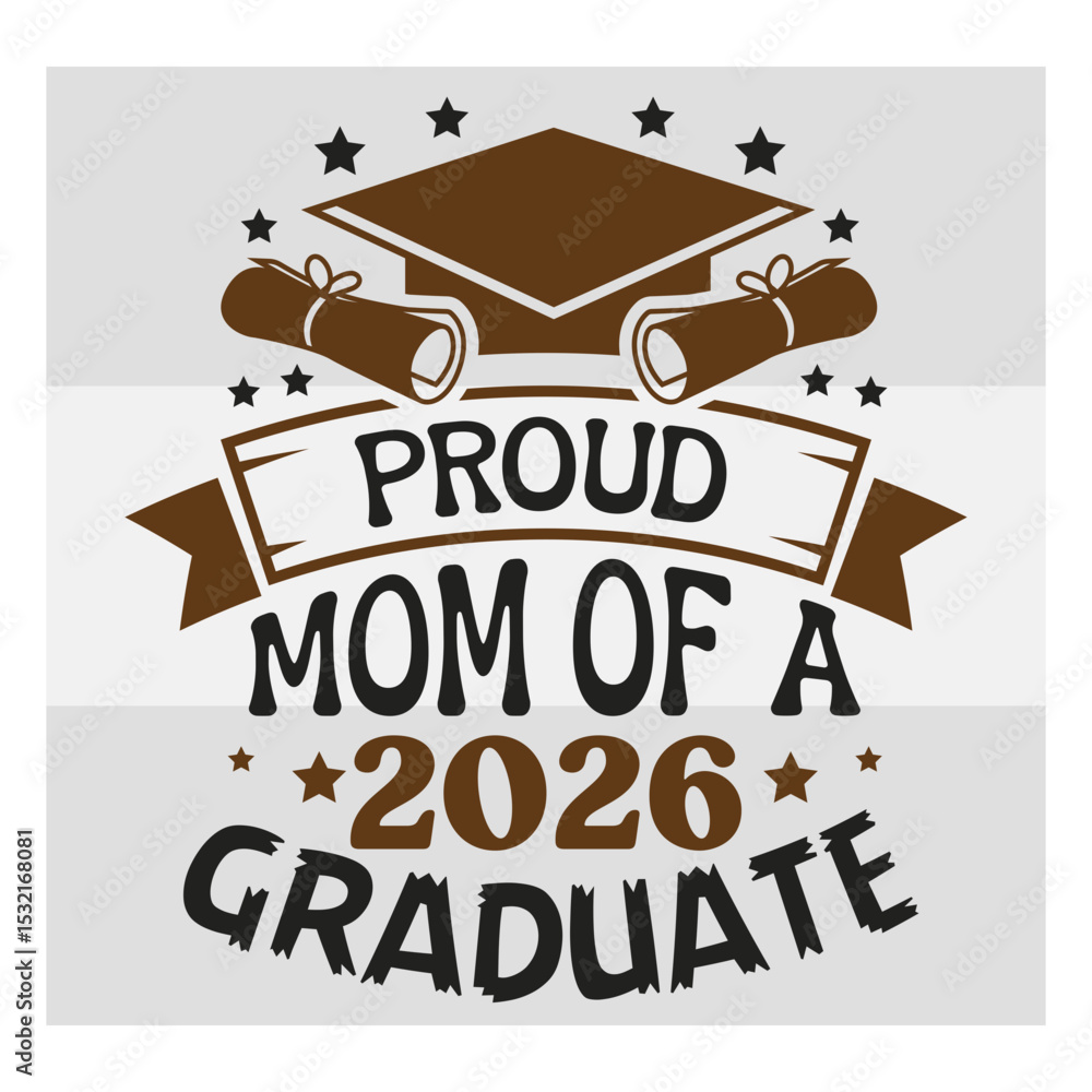 Стоковое векторное изображение «Proud Mom Of A Graduate of Svg, Proud ...