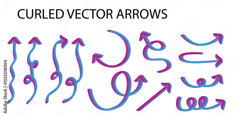 Vibrant, flourescendent and unique vector set of neon red and blue ...