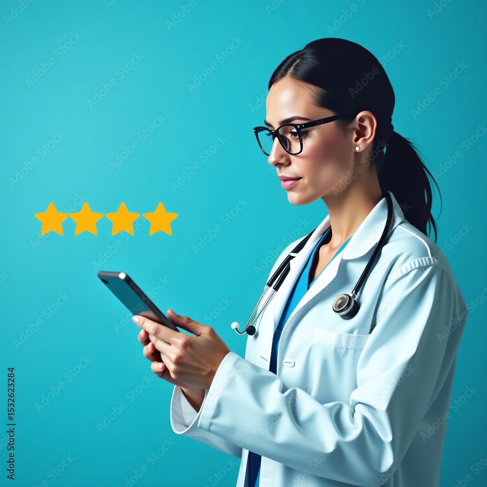 Doctor reviews online service, Five star healthcare rating display ...