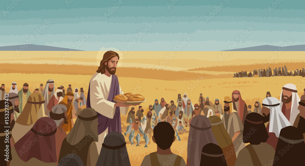 Miraculous Feeding Jesus Christ, Jesus, Yesus, Yesus Kristus and the ...