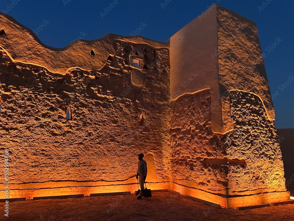 Beautiful night view of al turaif district diriyah Riyadh Saudi Arabia ...
