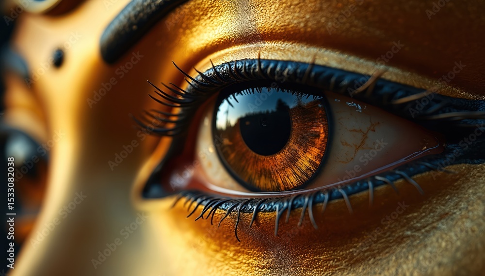 Stock-Foto „Intense golden Eye of Horus in close-up. Ancient Egyptian ...