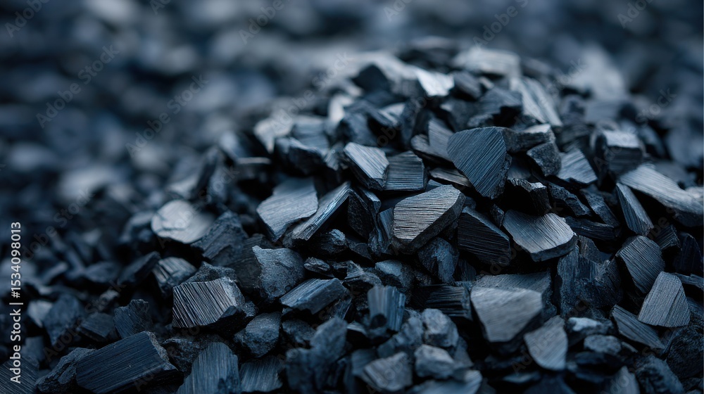 Ultra quality image of close up photo of black plastic chips raw ...