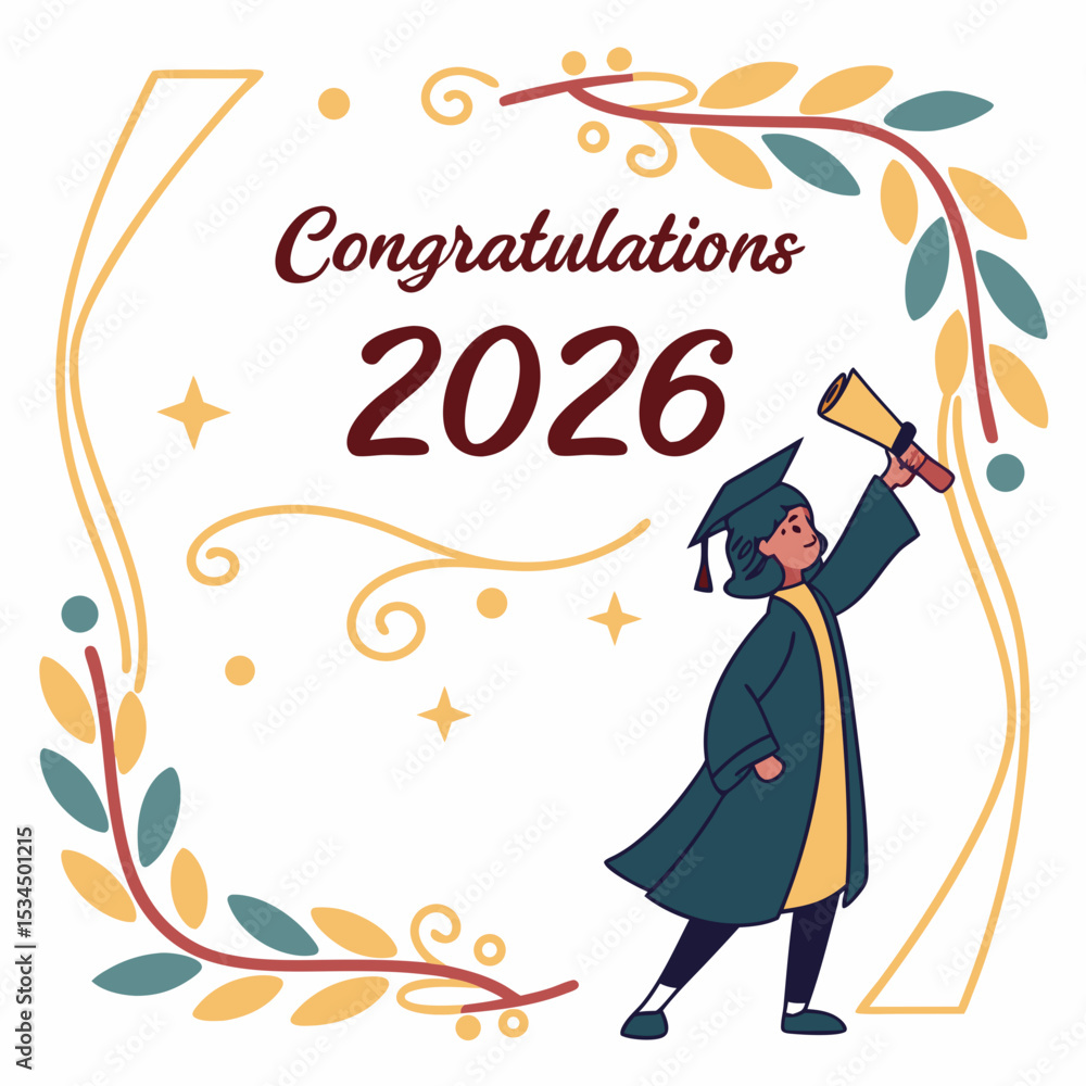 Congratulations 2026 of Graduation PNG design congratulations 2026 of ...
