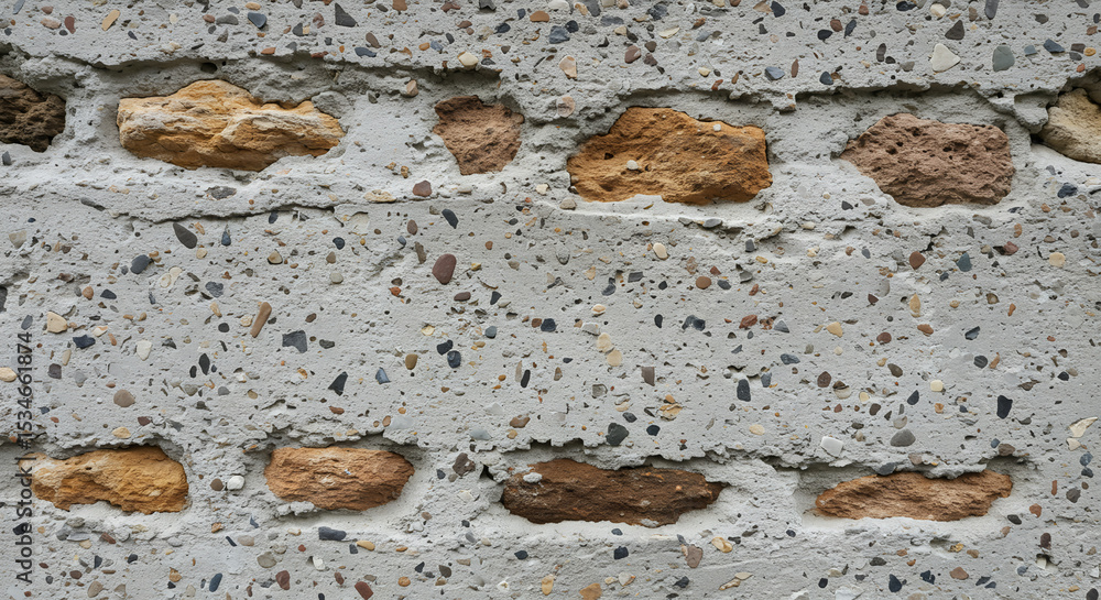 extured Concrete Wall – Decorative Aggregate with Exposed Stones" Stock ...