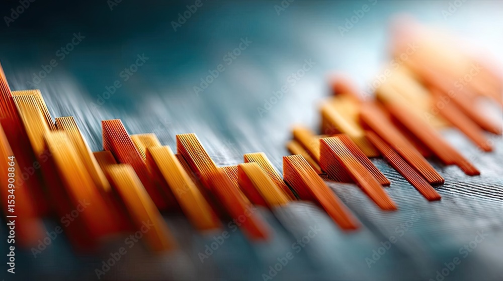 Financial growth chart forecast for portfolio wealth concept. Abstract ...