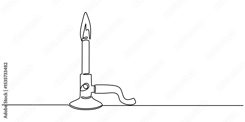 Chemistry Equipment Bunsen Burner Drawing, Bunsen burner - Laboratory ...