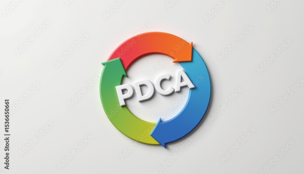 Stock-Illustration „PDCA Plan do check action concept, PDCA cycle with ...