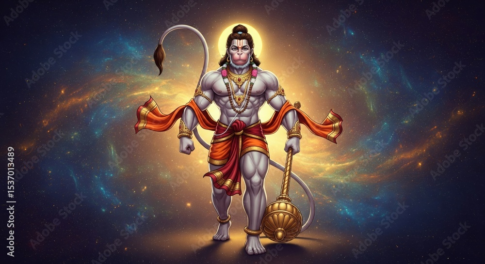 Lord Hanuman Ji 4K HD Desktop Wallpaper | Hanuman Ji Divine Animated ...