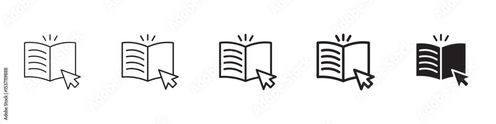Guide icons in black outline, solid and colored style Stock Vector ...