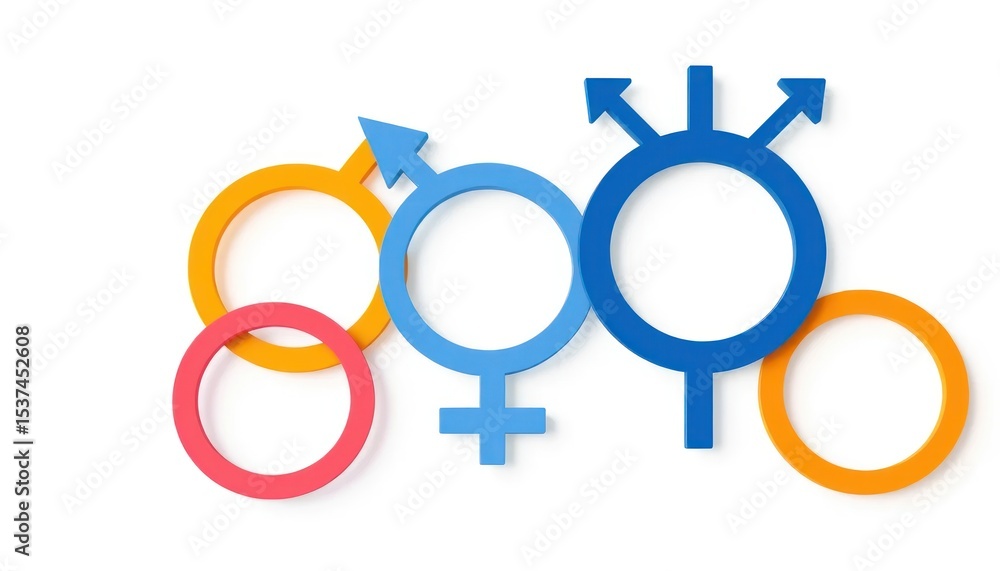 Varied Gender and Sexual Identity Symbols Representing Inclusivity and ...