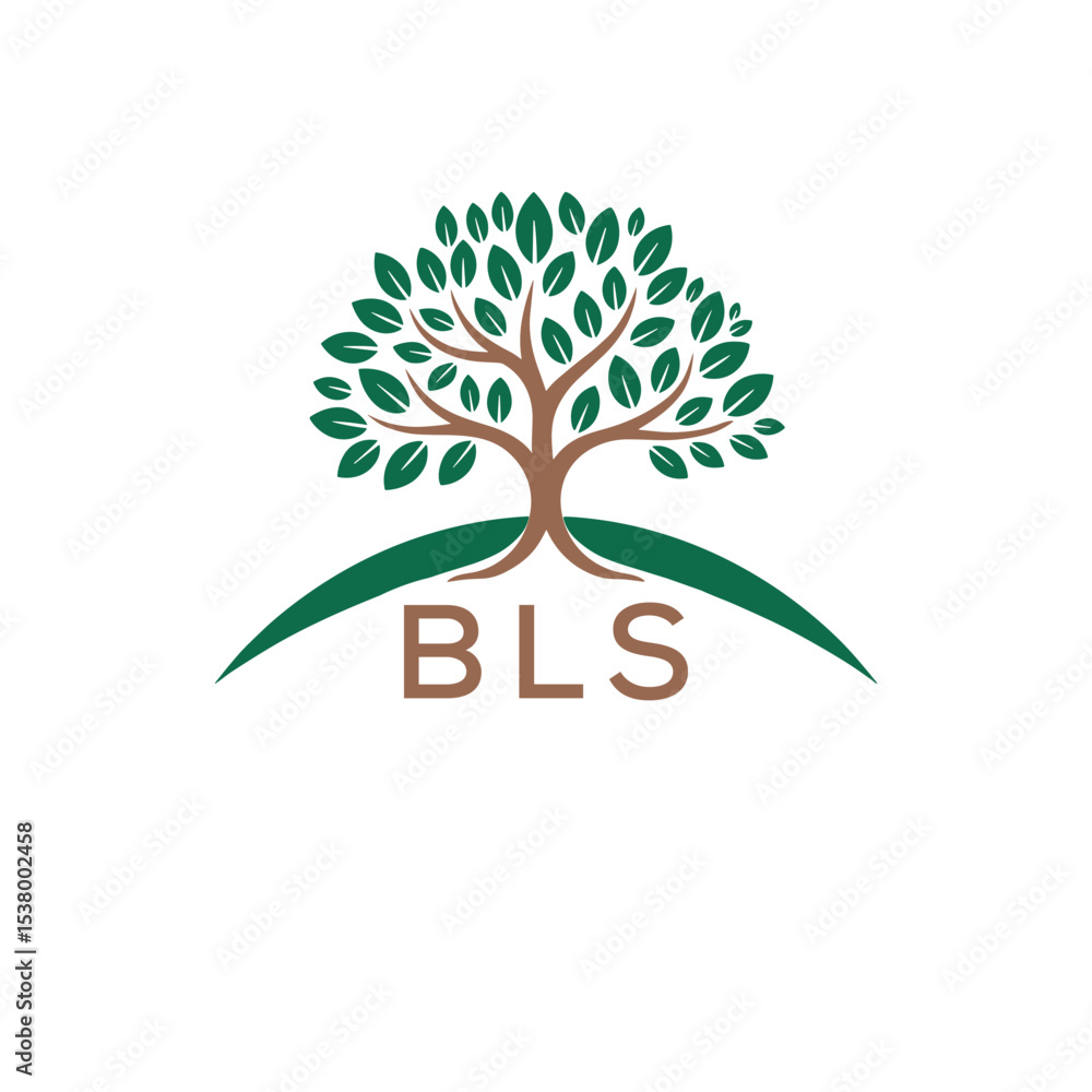 Initial BLS Letter Linked Logo for business and company identity ...