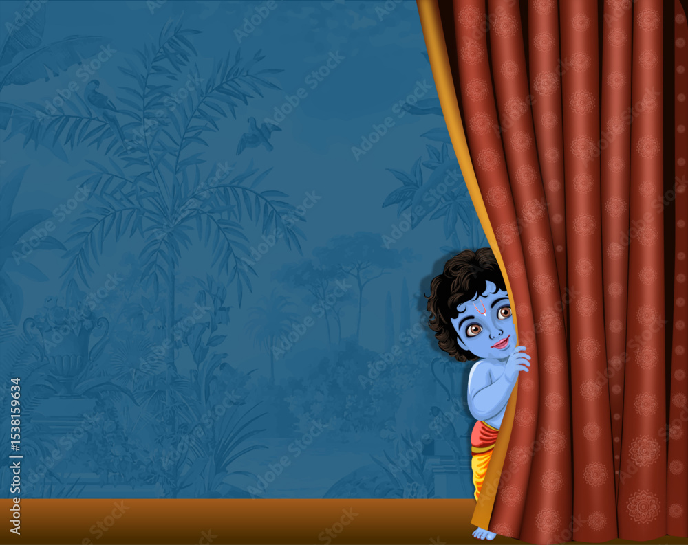 Indian Dahi Handi festival of shree Krishna janmashtami with lord ...