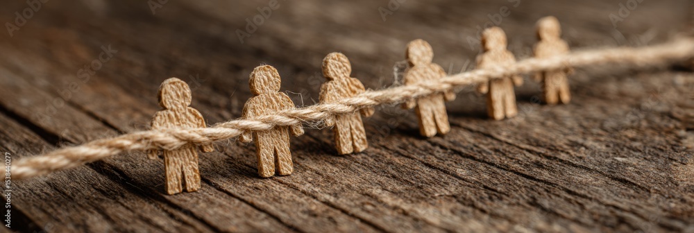 Stock-Foto „Visual Lifeline Connects Diverse People Icons Through ...